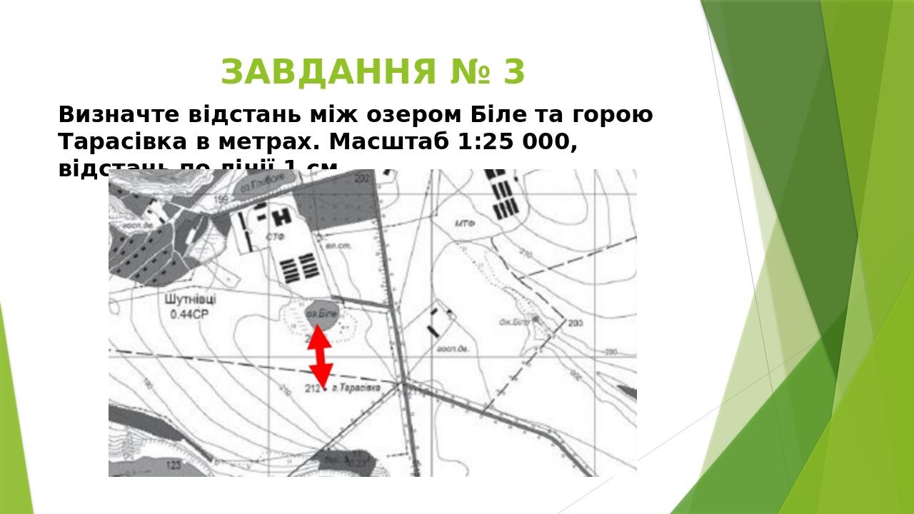 6 клас Практична робота Визначення відстаней між обєктами на топографічному плані та
