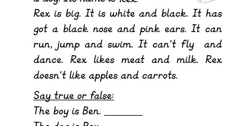 My pet reading - Короткий текст із завданням | Інші методичні матеріали ...