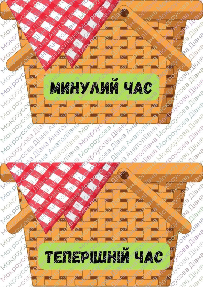 Дидактична гра Часи дієслів Ілюстрації Українська мова