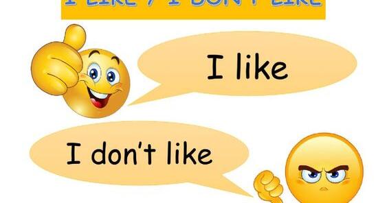 Навчальна гра "I like/I don`t like" | Інші методичні матеріали ...