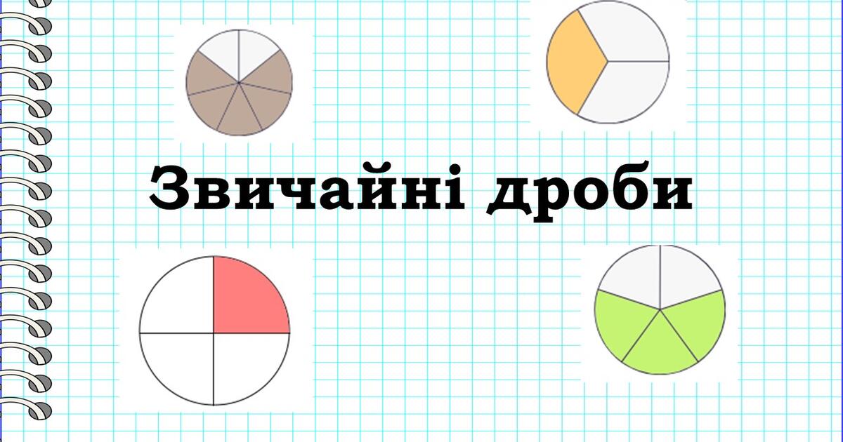 Презентація на тему: "Звичайні дроби" | Презентація. Математика