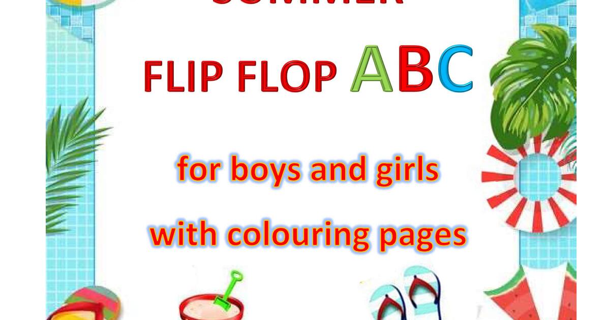 Summer ABC flip flop for boys and girls | Інтерактивні матеріали ...
