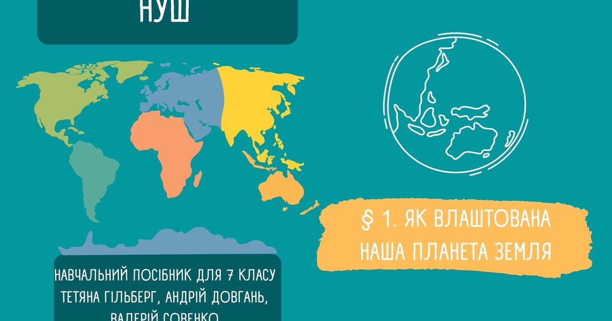 § 1. Як влаштована наша планета Земля. НУШ 7 клас. | Презентація. Географія