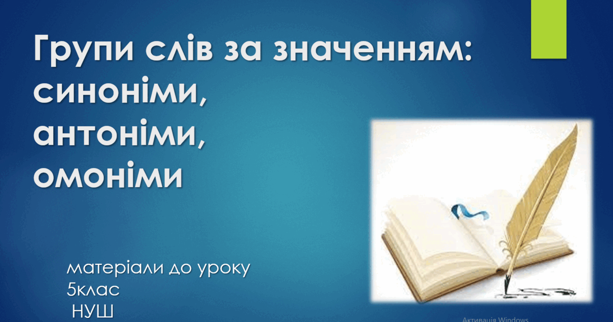 Групи слів за значенням синоніми антоніми омоніми 5 клас НУШ