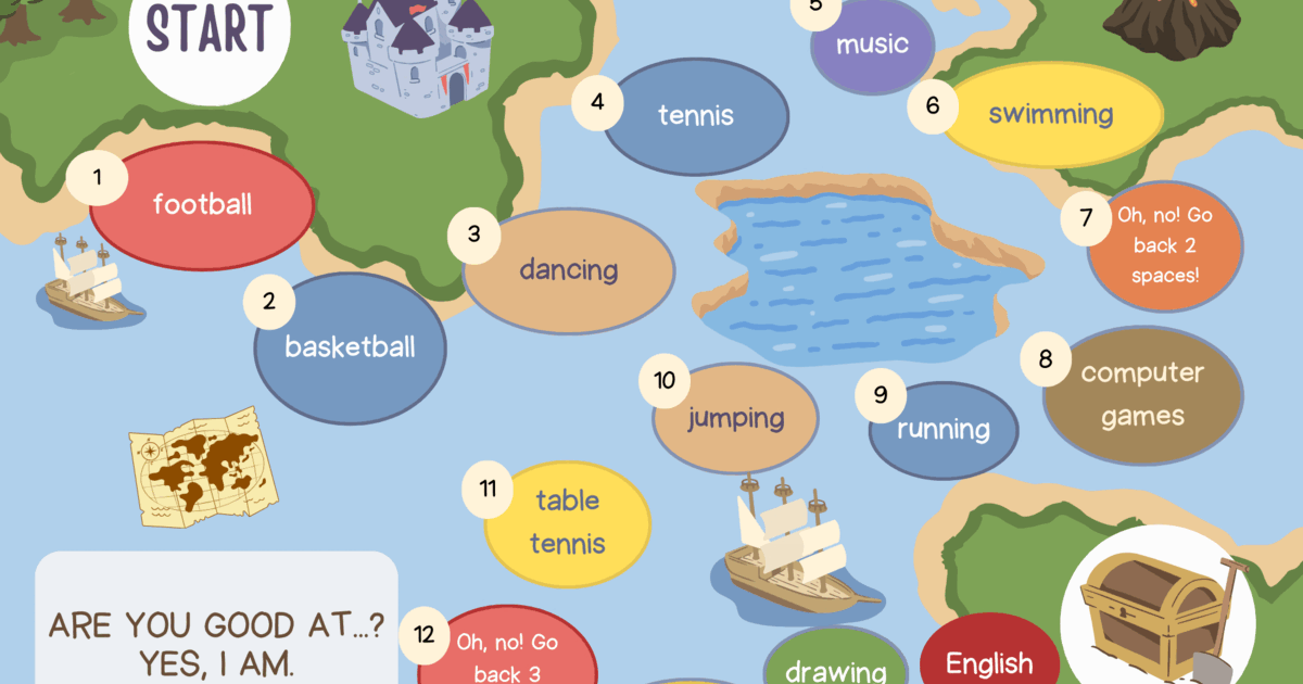 Навчальна гра на тему: "What Are You Good At?" | Ілюстрації. Англійська ...