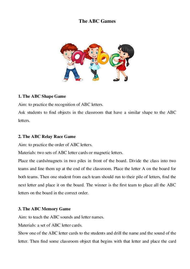 Урок на тему: "The ABC Games" | Конспект. Англійська мова