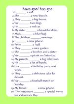 Вправи Have got/Has got | Ілюстрації. Англійська мова