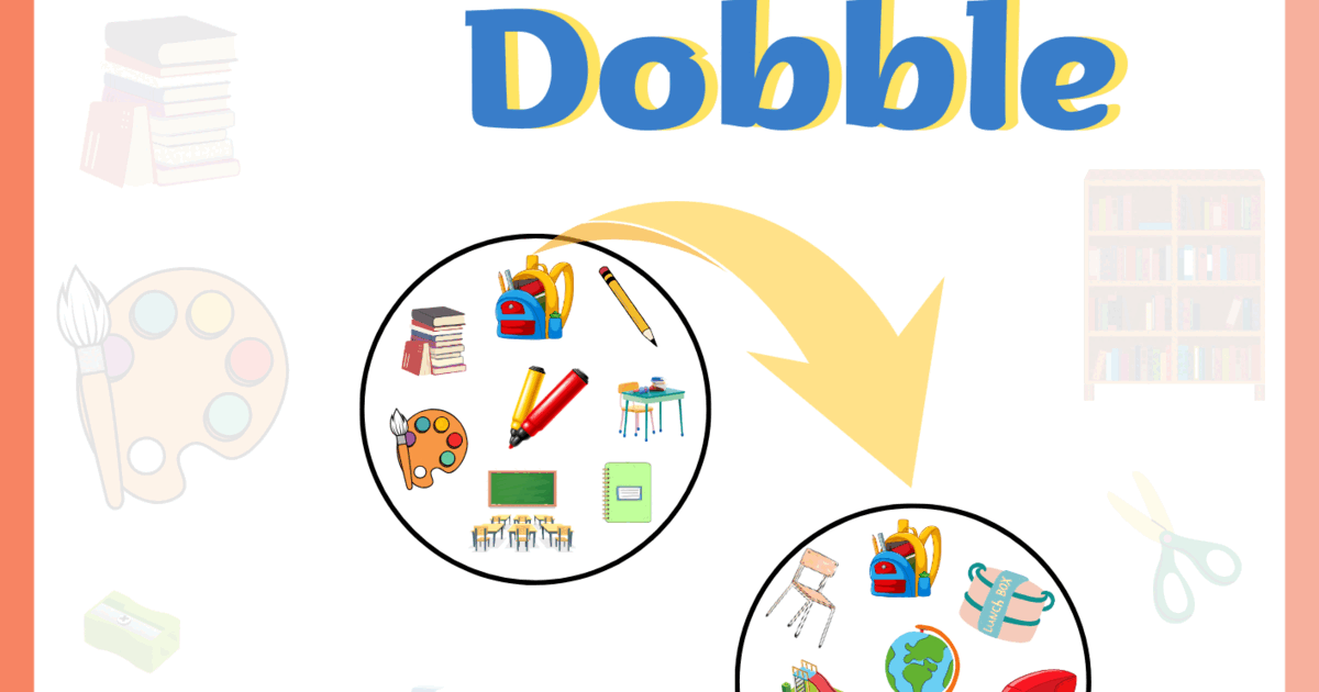 Інтерактивна гра "School Dobble" | Інші методичні матеріали. Англійська мова