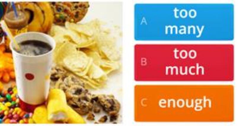 too much/too many/ not enough | Тест на 15 запитань. Англійська мова