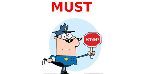 Must / must not | Тест на 10 запитань. Англійська мова