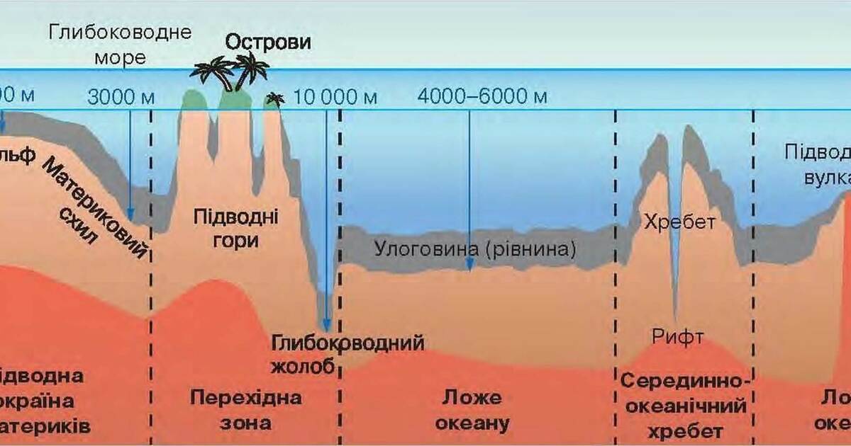 пар. 25. Рельєф дна океану. НУШ | Тест на 10 запитань. Географія