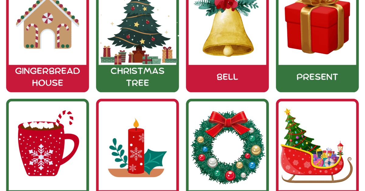 Flashcards "Christmas". Флешкартки "Різдво" | . Англійська мова
