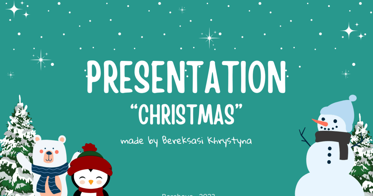 Presentation "Christmas" (lesson plan) | Презентація. Англійська мова